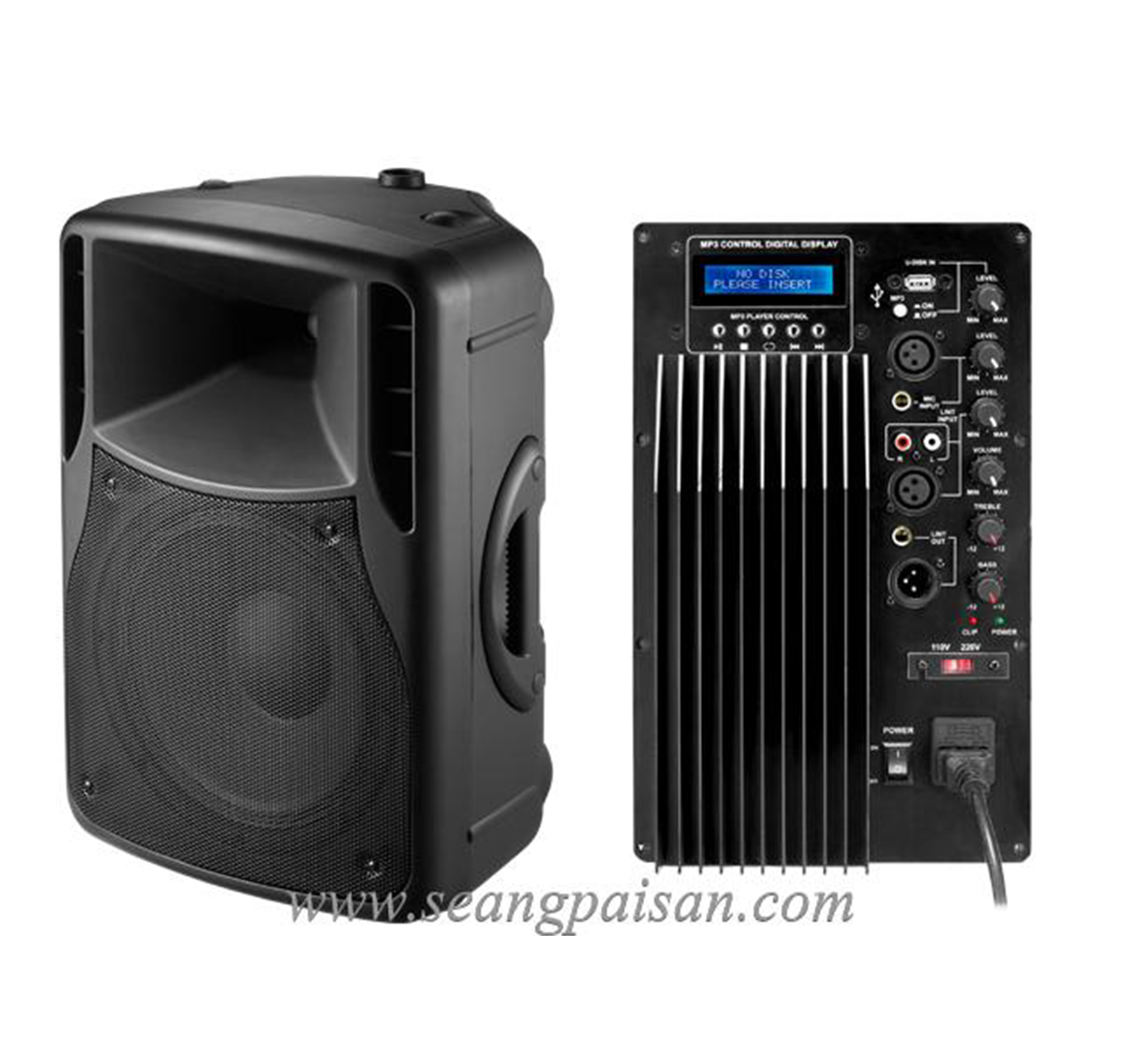 ตู้ลำโพงมีภาคขยายเสียง ยี่ห้อ NTS รุ่น PD-15AU ของแท้ 1000% พร้อมส่ง - MixASale