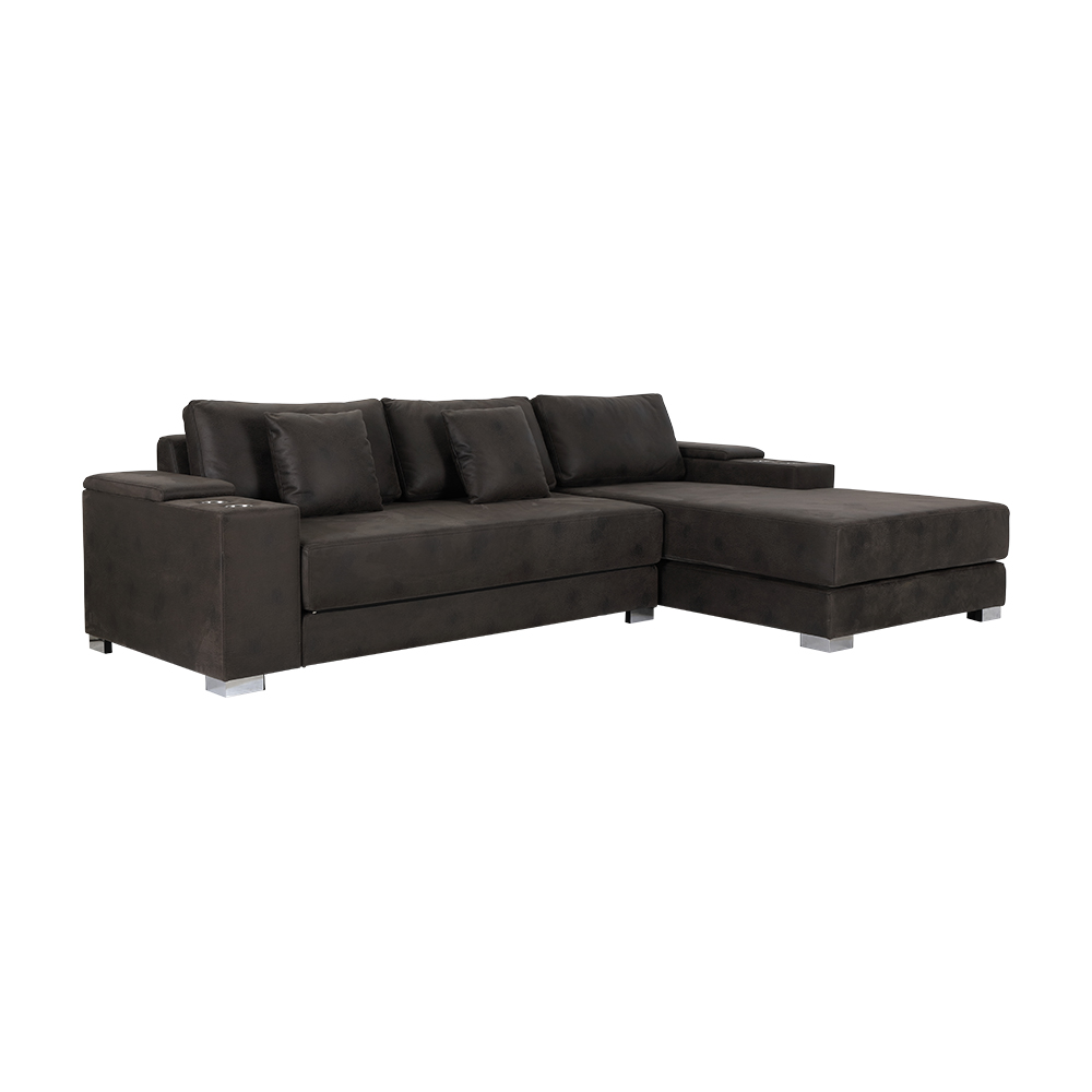 INDEX LIVING MALL โซฟาผ้า 2 ที่นั่งสตูล รุ่นเฟร็ดดี้ - สีเทาเข้ม ...