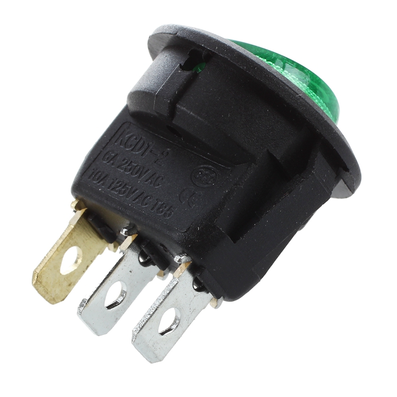 15pcs ON-OFF SPST Round Rocker Switch 6A/250V 10A/125V AC - 10Pcs Red ...