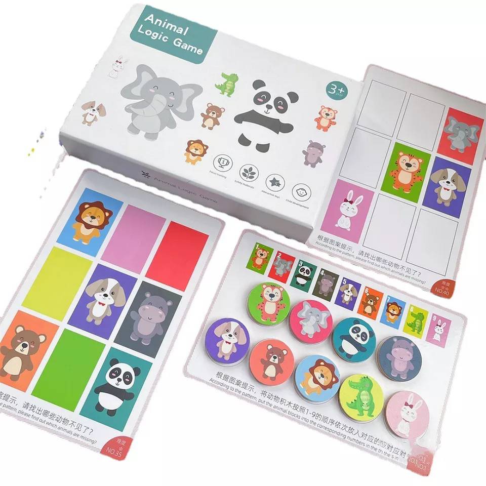 🏅Kids learning🏅ของเล่นฝึกสมอง Animal Logic Game เกมส์ฝึกสมอง Montessori ...