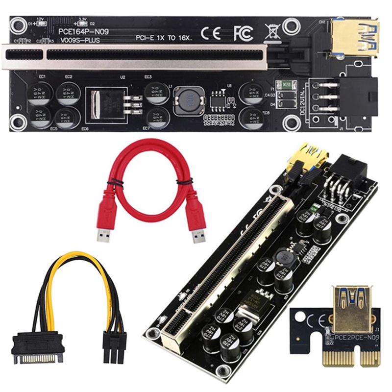 009S Plus Riser Card VER009S PCIE PCI-E PCI Express X16 GPU 6in Adapter ...