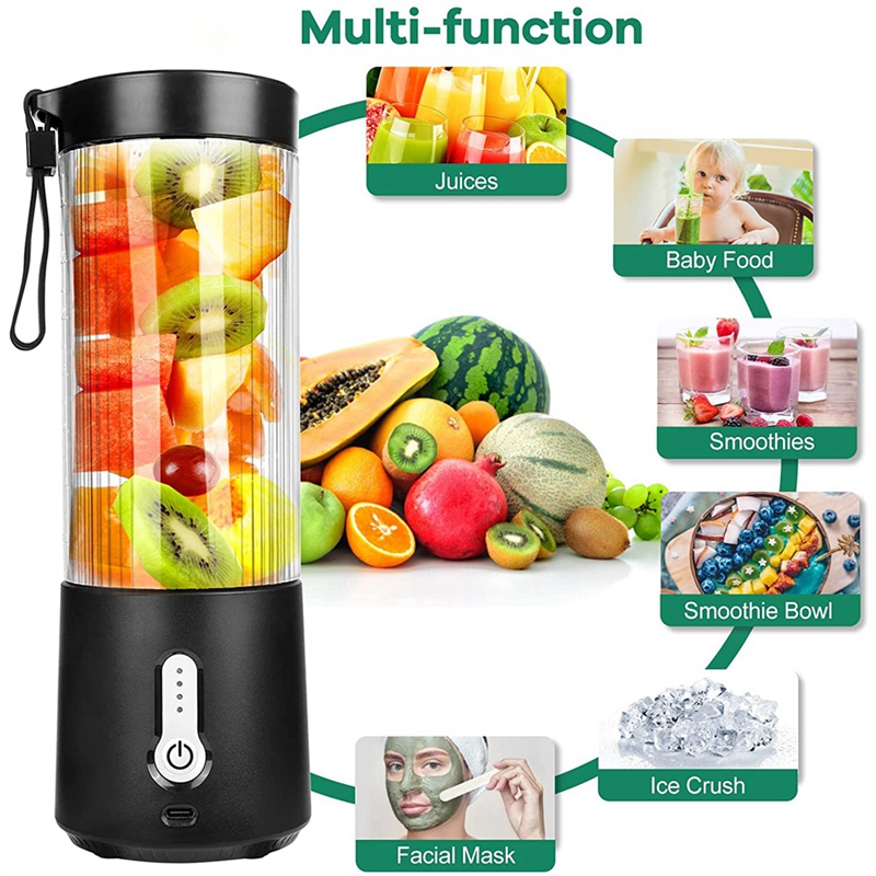 Portable BlenderPersonal Blender for Shakes and Smoothies 16Oz Mini ...
