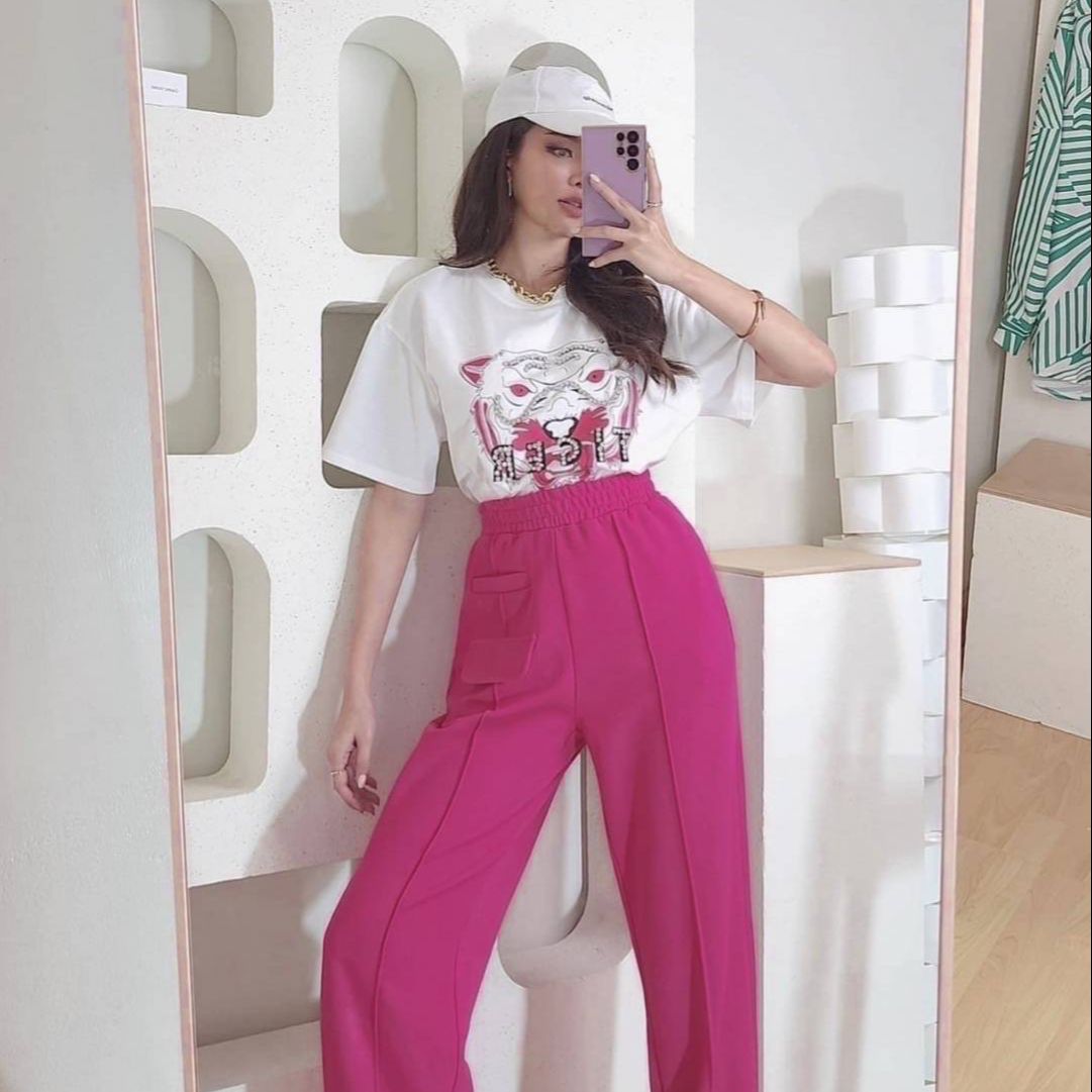 S41 ชุดเซ็ต น้องเสือ TIGER พิมพ์ลาย มีกระเป๋ากางเกง ด้านข้าง ผ้าดี ...