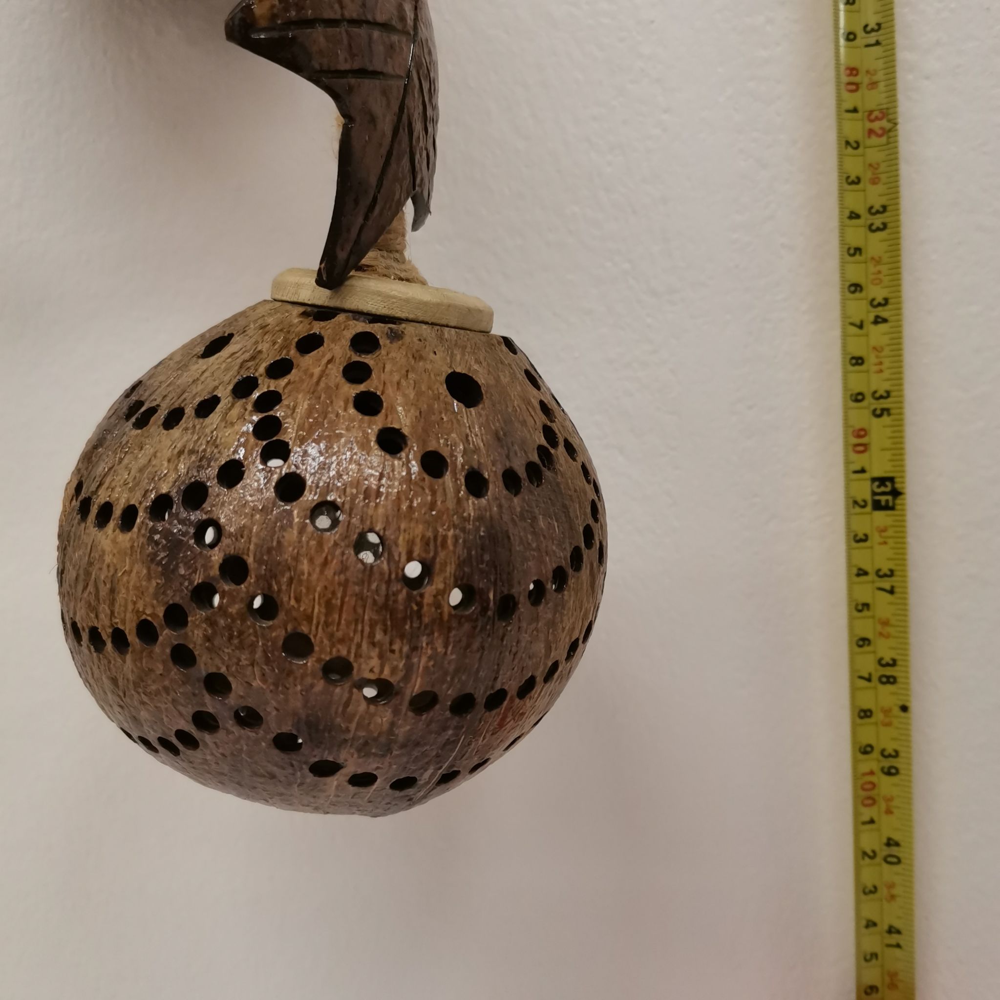 โคมไฟพวงกะลามะพร้าว Coconut Shell Lamp (กะลามะพร้าว 4 ลูก) ขนาด ยาว 100 ...