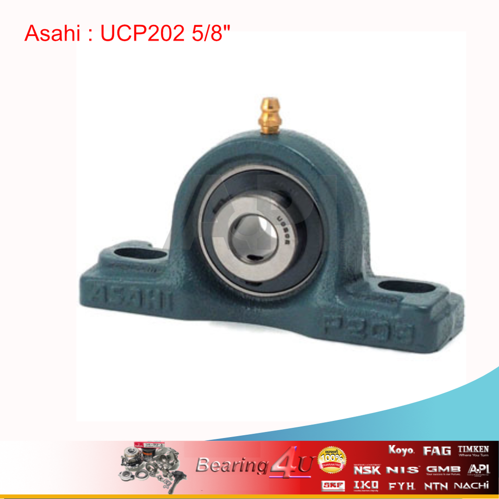 UCP202-10 ASAHI ตลับลูกปืนตุ๊กตา Bearing Units UCP 202-10 (เพลา 5/8 นิ้ว) Japan | Lazada.co.th
