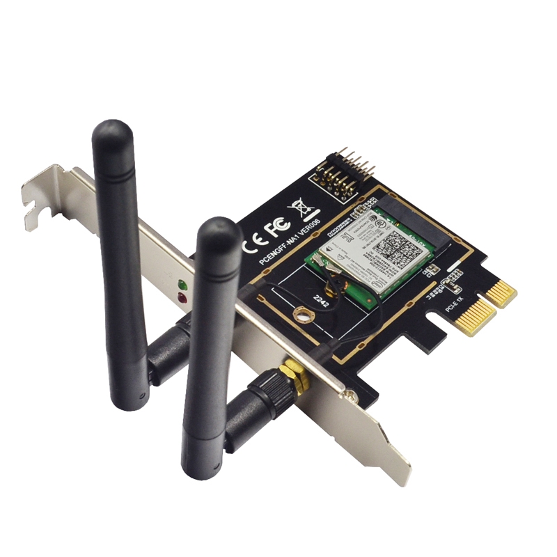 M.2 Wifi Adapter M2 Ngff Key A-E To Mini Pci Express Wifi Raiser PCI-E 1X NGFF Wireless Support ...