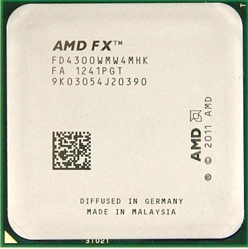 ซีพียู CPU AMD FX 4300 3.8Ghz 4คอ 4เทรด Socket AM3 ฟรีซิลิโคน1ซอง ...
