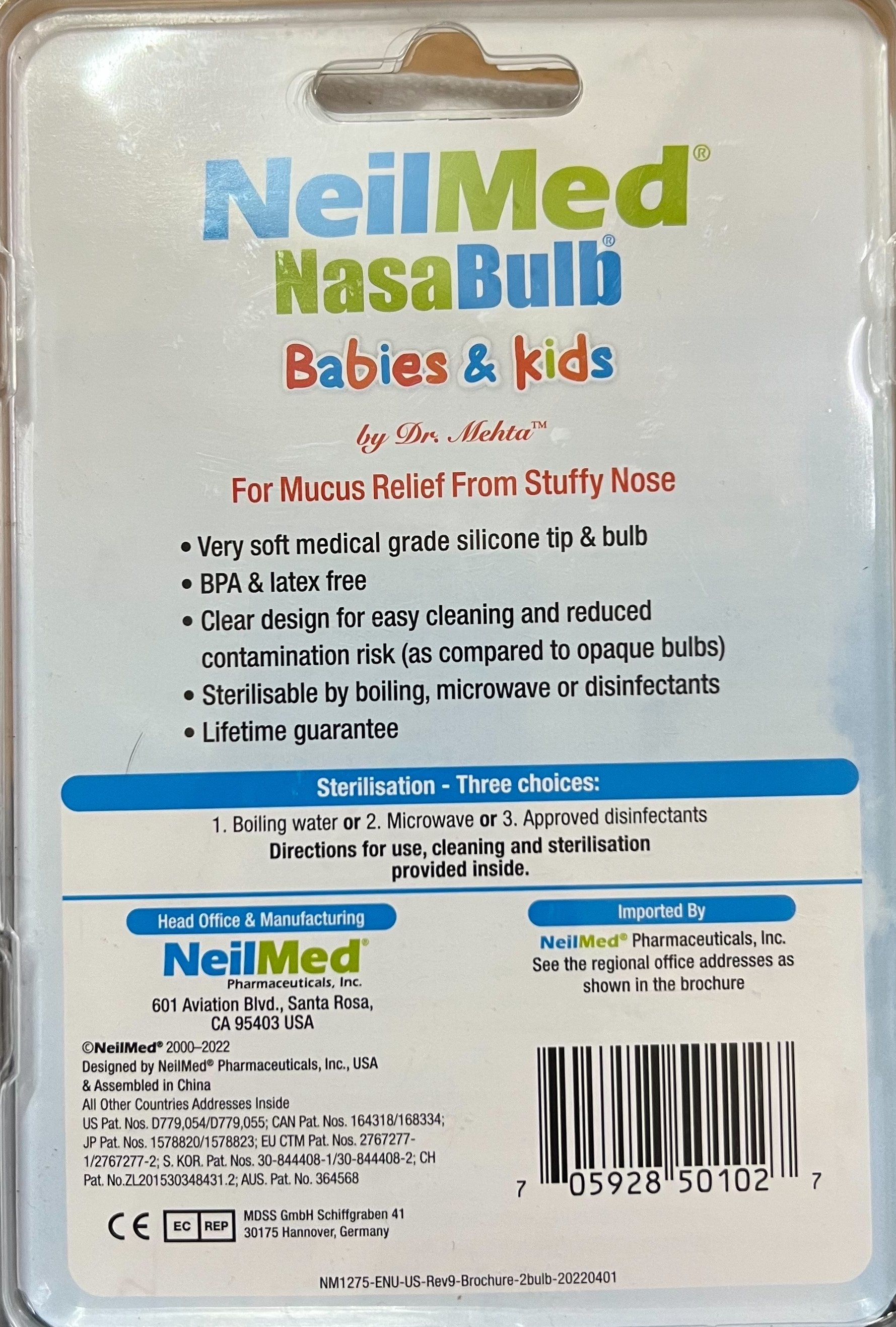 NeilMed NasaBulb For Stuffy Noses 2 Count ที่ดูดน้ำมูก ที่ดูดน้ำมูกเด็ก ...