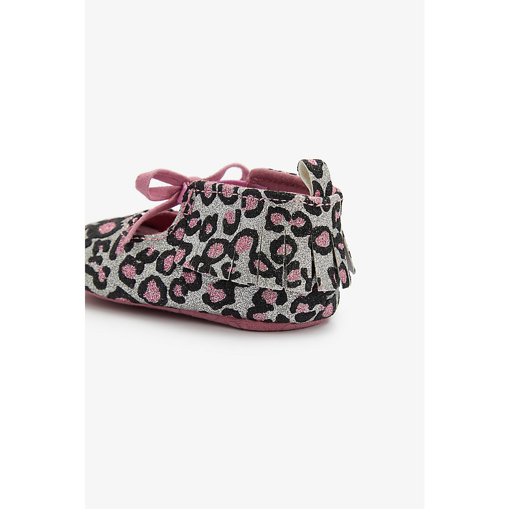 รองเท้าหุ้มส้นเด็กอ่อน Mothercare leopard-print pram shoes ZA732 ...