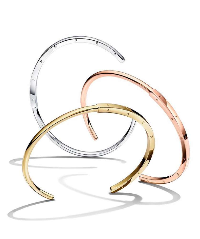 【จัดส่งได้ทันที】Original Pandora Shine open bangle Pandora I-D Bracelet ...