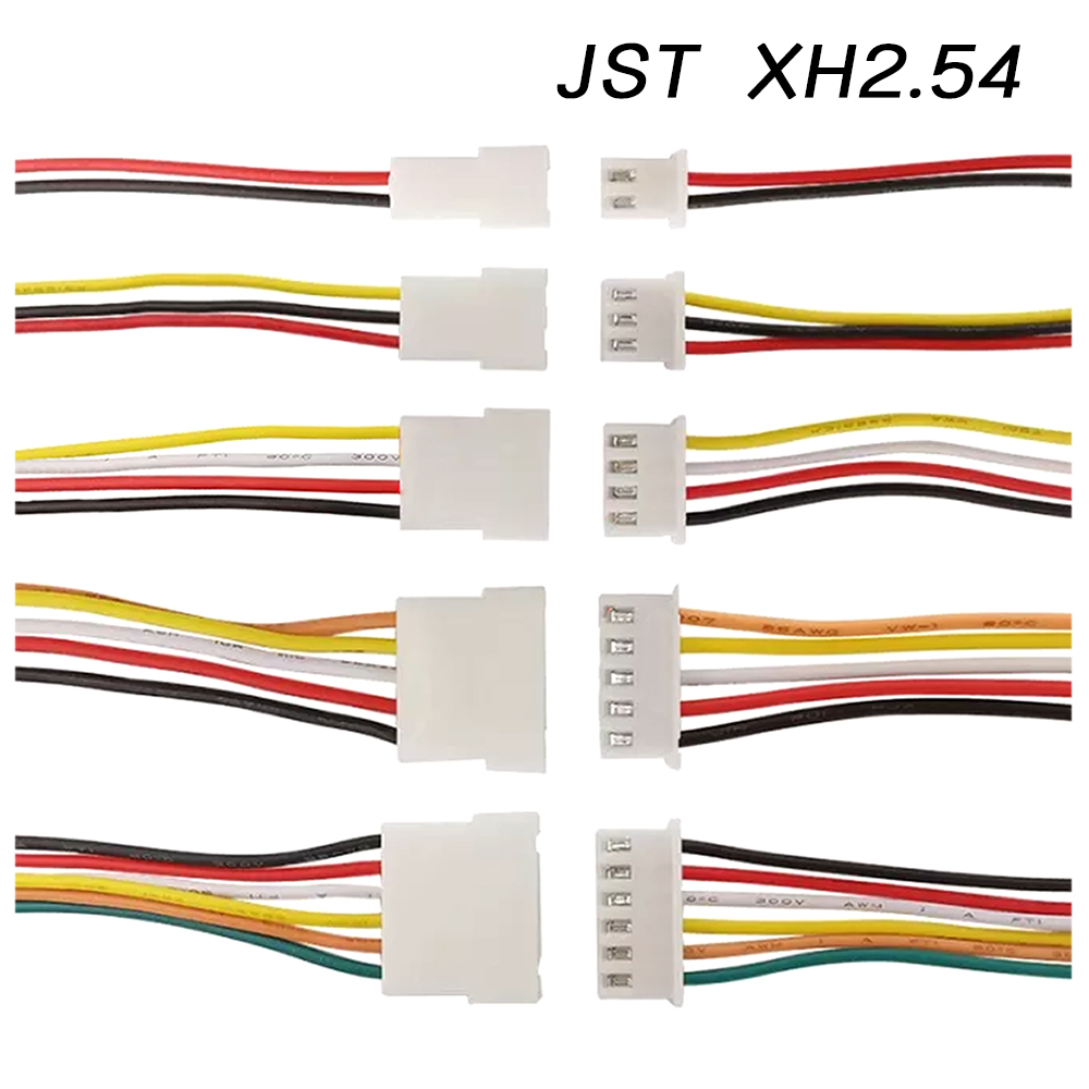 (1 คู่) สายไฟ JST XH2.54mm ยาวข้างละ 20ซม. สายไฟเชื่อมต่อ ปลายเปลือย ยาวรวม 40cm 2P 3P 4P 5P 6P ...
