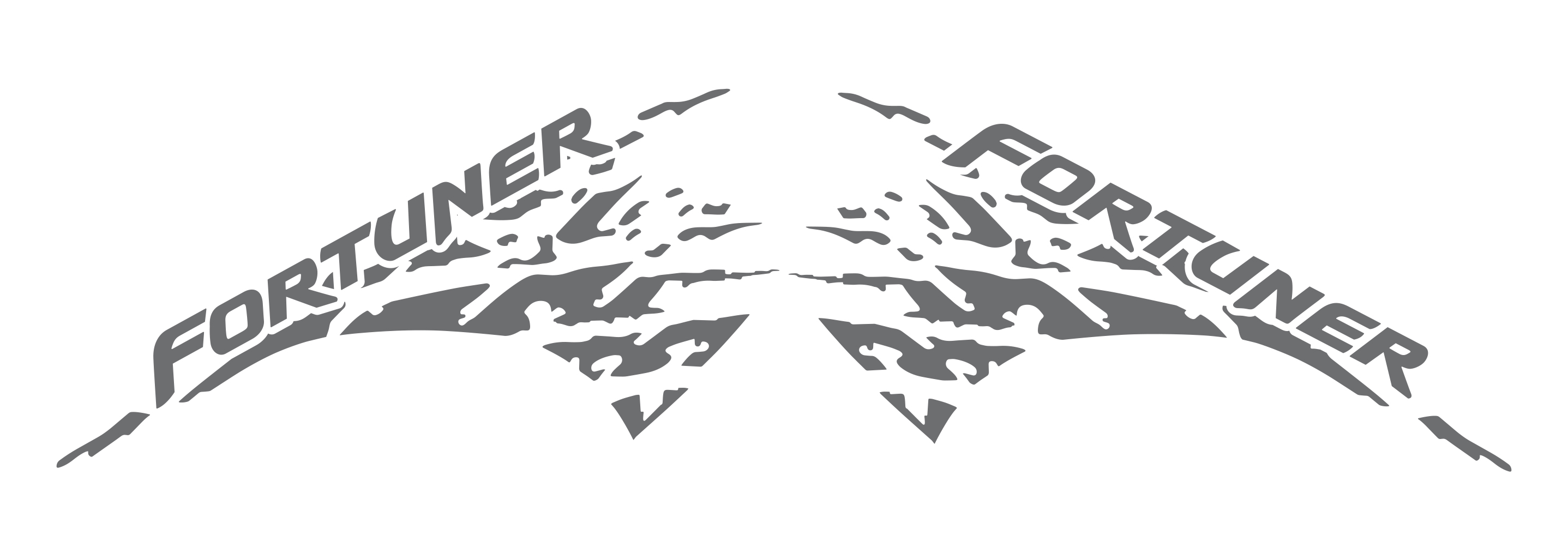 Sticker Toyota fortuner สติ๊กเกอร์ลายสาดโคลน all new toyota fortuner ...