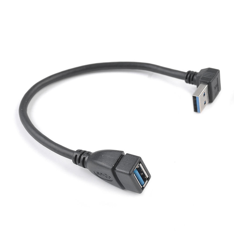 [ในสต็อก] [COD]Usb 3.0 Angle 90 Degree Extension Cable Male To Female ...