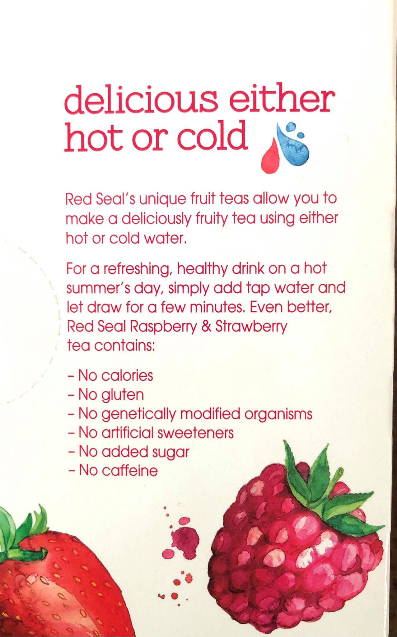 ชาผลไม้ Cold Infuse Water แบรนด์ Red seal รส Strawberry Raspberry และ ...