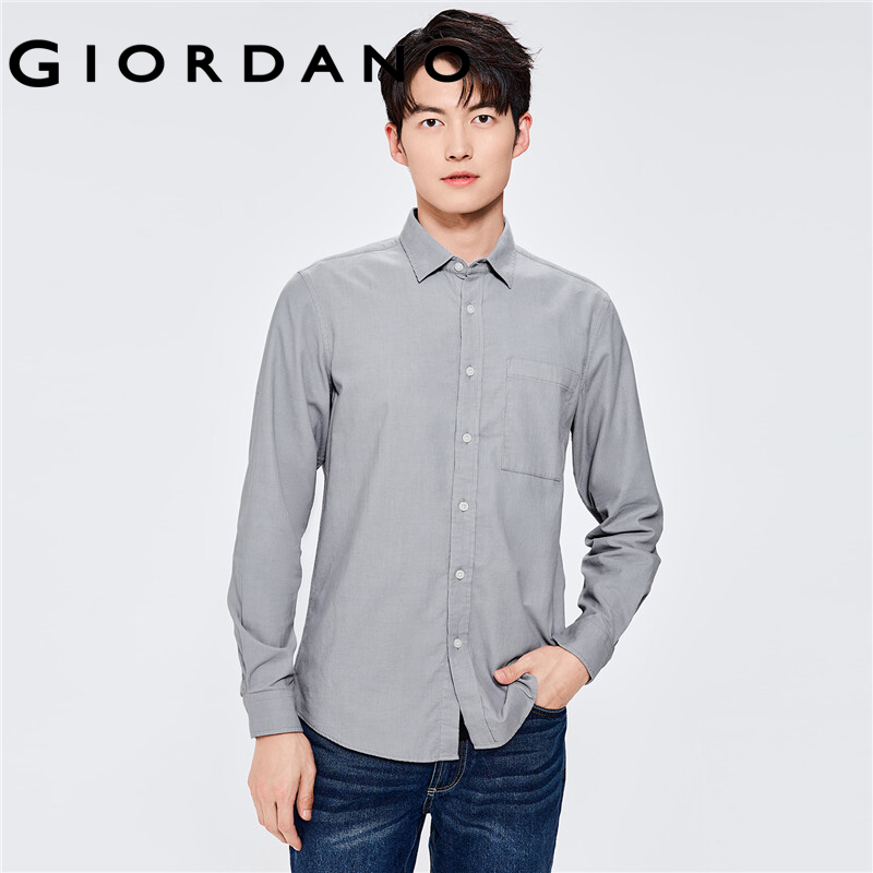 GIORDANO Men T-Shirts 100% Cotton Solid Color Simple Basic T-Shirts ...