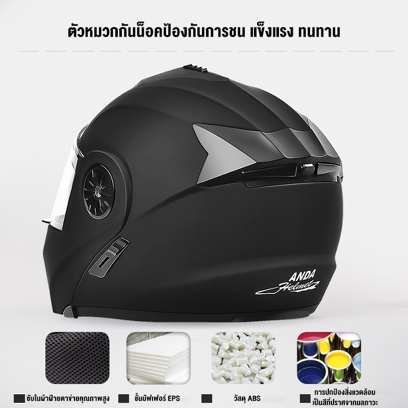 Toread หมวกันน๊อค หมวกกันน็อค ชาย หมวกกันน็อคเต็มใบ เปิดคาง helmet ...