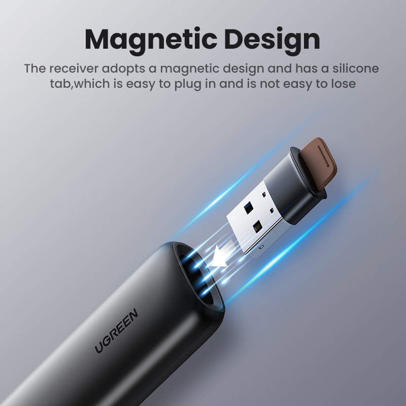 UGREEN Remote Controller Presenter Wireless Pen 2.4Ghz USB Adapter ...