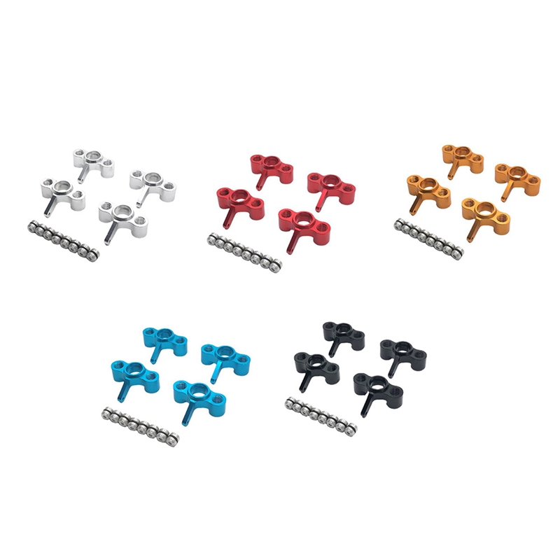 4Pcs Metal Steering Knuckles Hub Carrier Blocks for JLB Racing CHEETAH ...