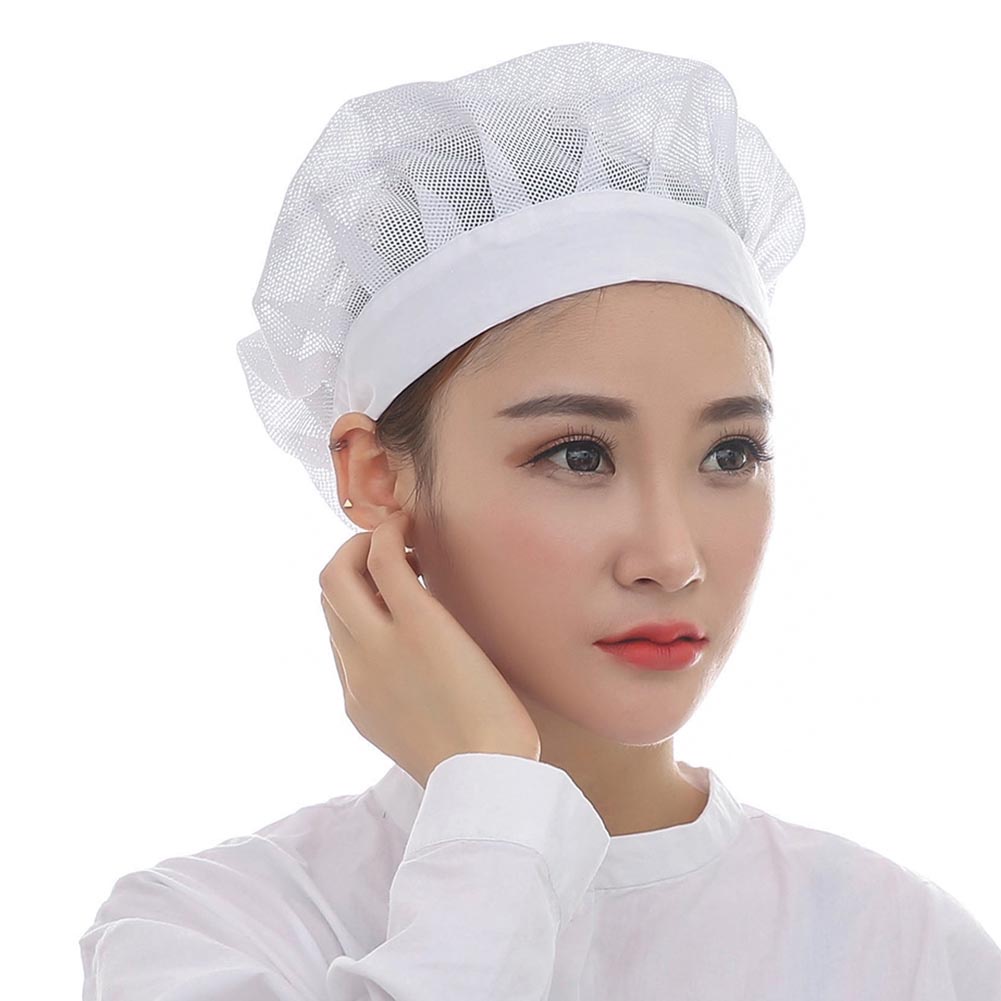 Uni Breathable Adjustable Mesh Cap Factory Worker Kitchen Cooking Chef ...