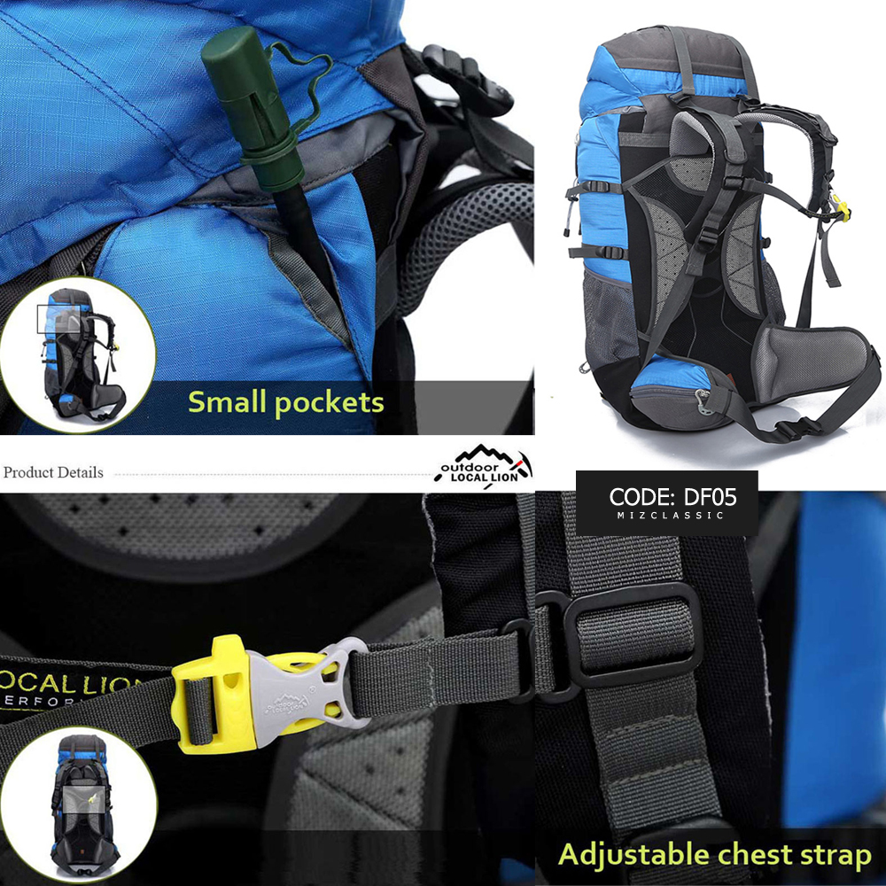 DF05 ขนาด 5510 L (เสริมโครง) รับน้ำหนัก ทนทาน คุณภาพเกรดพรีเมี่ยม เดินทางไกล เป้สะพายหลังขนาด ...