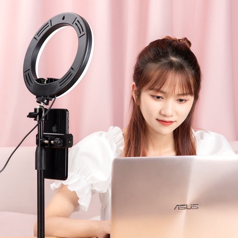 ขาตั้งไลฟ์สดหลอดไฟ LED 50CM พร้อมที่จับมือถือ 3 ตัว และ3ตัว ขาตั้งกล้องเซลฟี ชุดไลฟ์สด ปรับหมุน ...