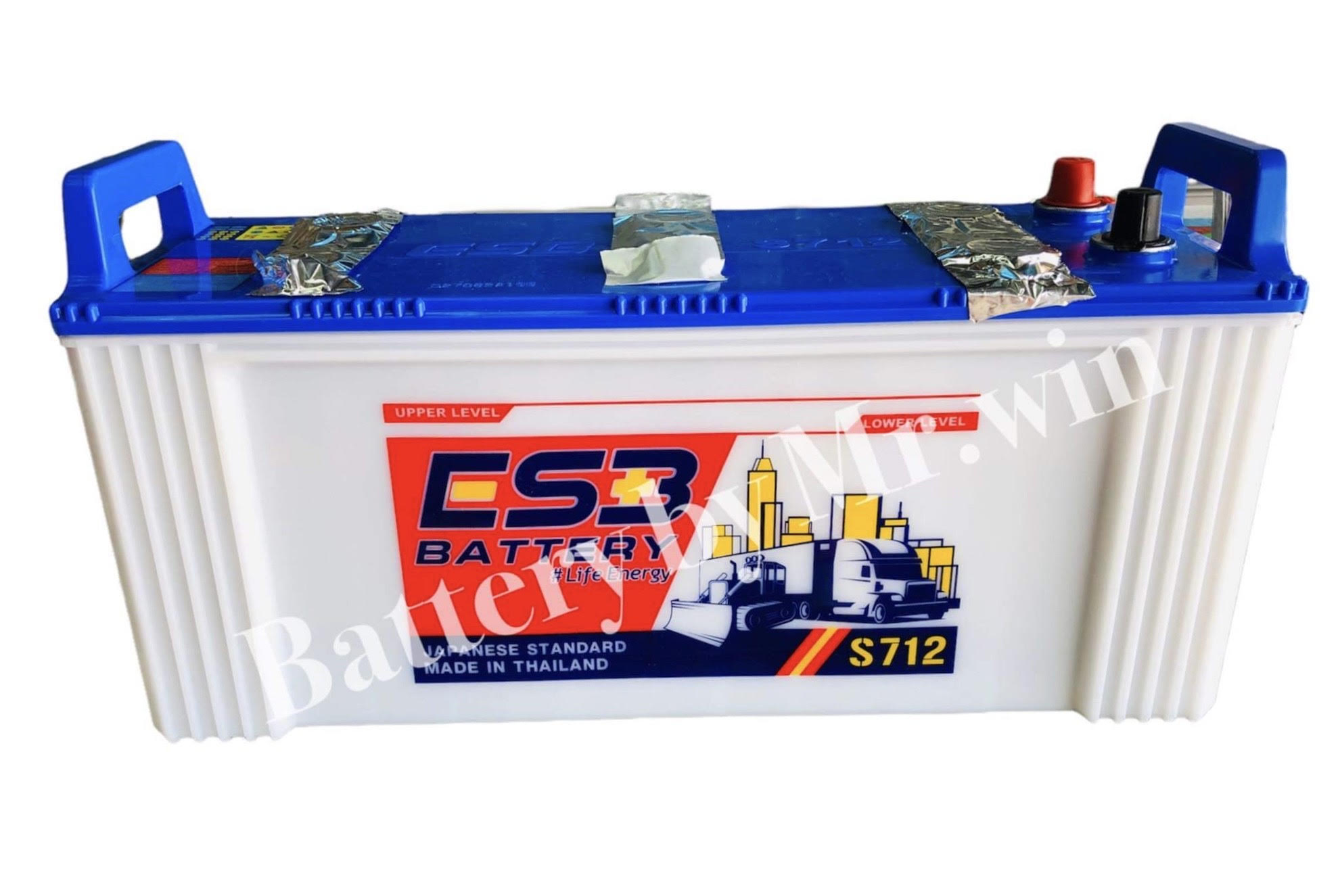 แบตเตอรี่รถบรรทุก12V 120 แอมป์ Battery BY MR.WIN ESB N120 (S712) ลูกยาวใส่รถบรรทุก ใช้งานโซล่า ...