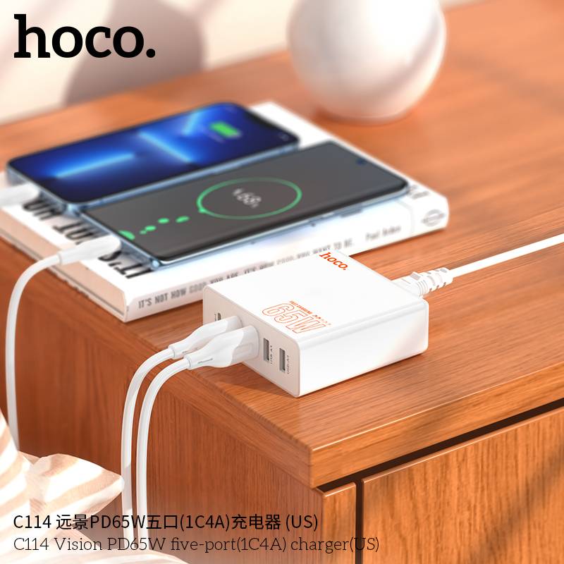 Hoco C114 Fast Charger หัวชาร์จเร็วกำลังไฟ 65W PD QC3.0 ตัวเดียวจบ 1USB ...