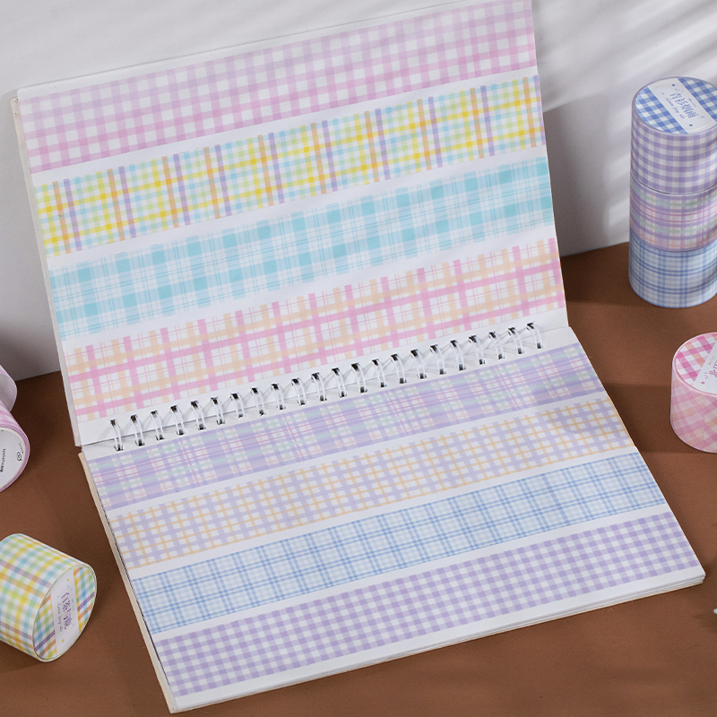 เทป Washi ลายสก๊อต สมุดบัญชีมือขั้นพื้นฐาน DIY เทปตกแต่งสติ๊กเกอร์ ...