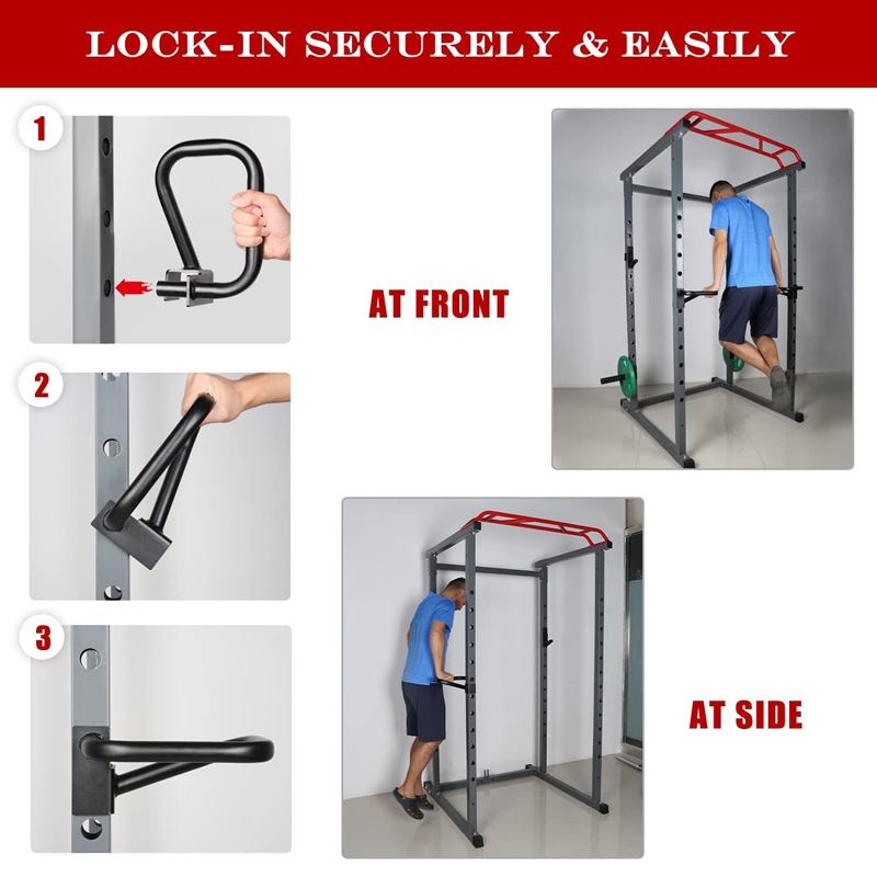 Fitness Dip Bar Attachment Heavy Duty Dip Bar Fit for 2x2inch Tube ...