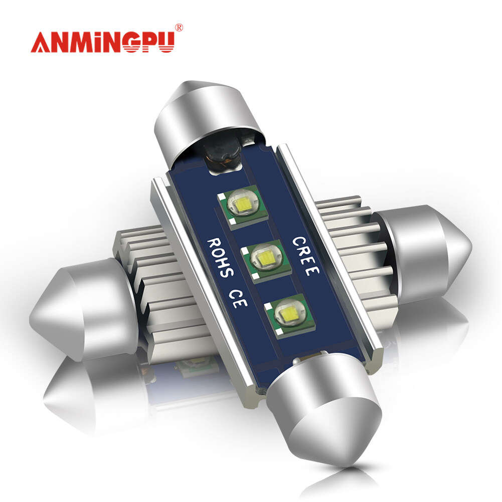 ANMINGPU 2Pcs ไฟสัญญาณ C5W เฟสตูนหลอดไฟ Led Cree C10W Led 31มม.36มม.39มม.41มม.ไฟเก๋งป้ายทะเบียน ...