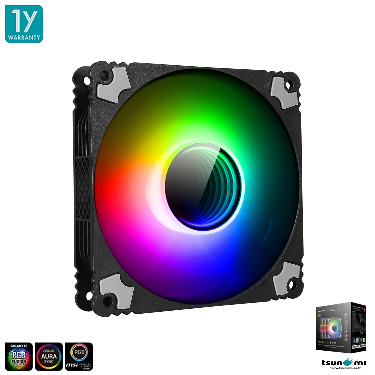 Tsunami Protector 1264K ARGB 12CM Multi-Functional Sound Sync Cooling ...