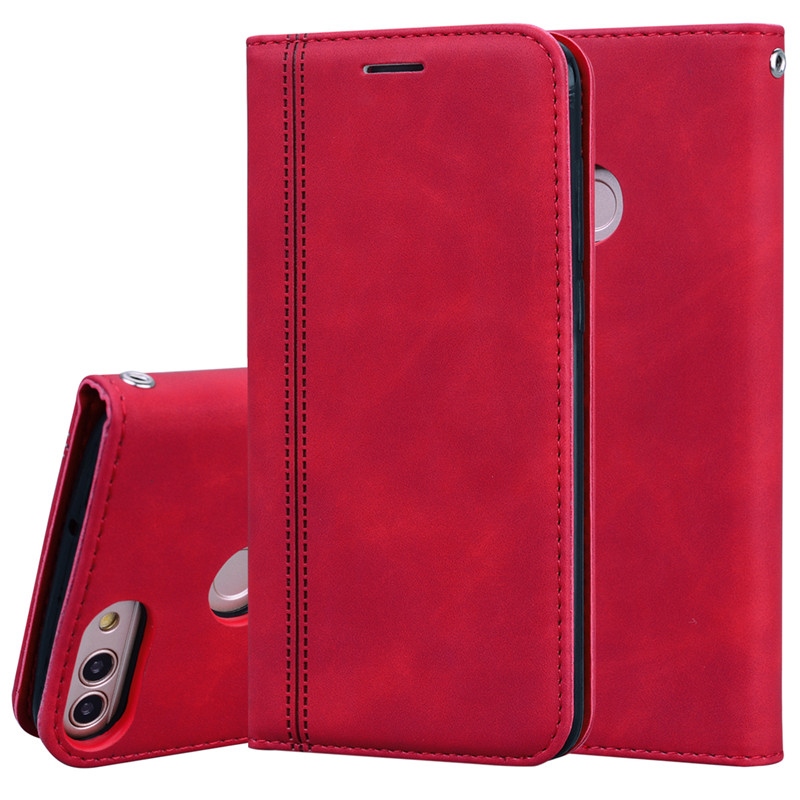 For Huawei P Smart FIG-LX1 Case Magnetic Leather Wallet Flip Card Hold ...