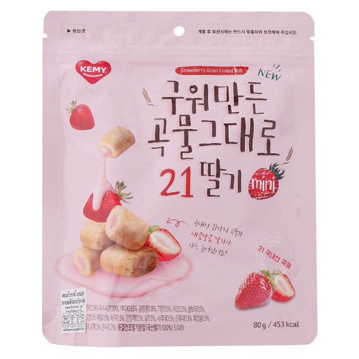Gaemi Food Grain Crispy Roll 80 g. ขนมธัญพืชอบกรอบ สอดไส้ครีม 80 กรัม ...