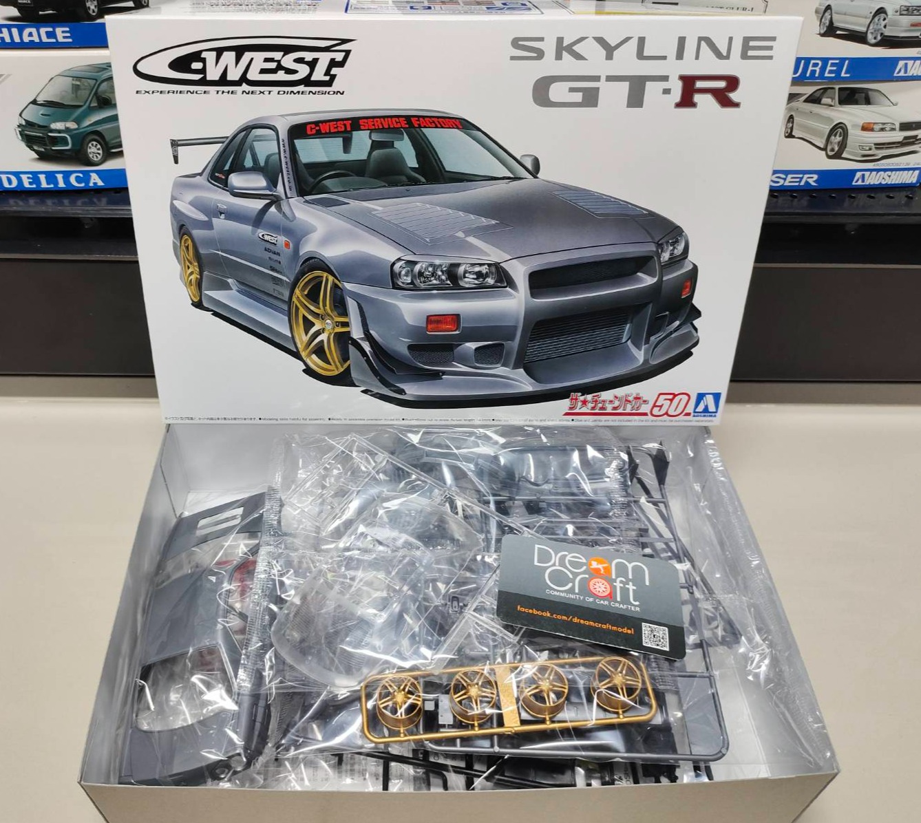 AOSHIMA 124 C-WEST BNR34 SKYLINE GT-R 02 NISSAN (โมเดลรถยนต์ Model DreamCraft) - Dream Craft ...