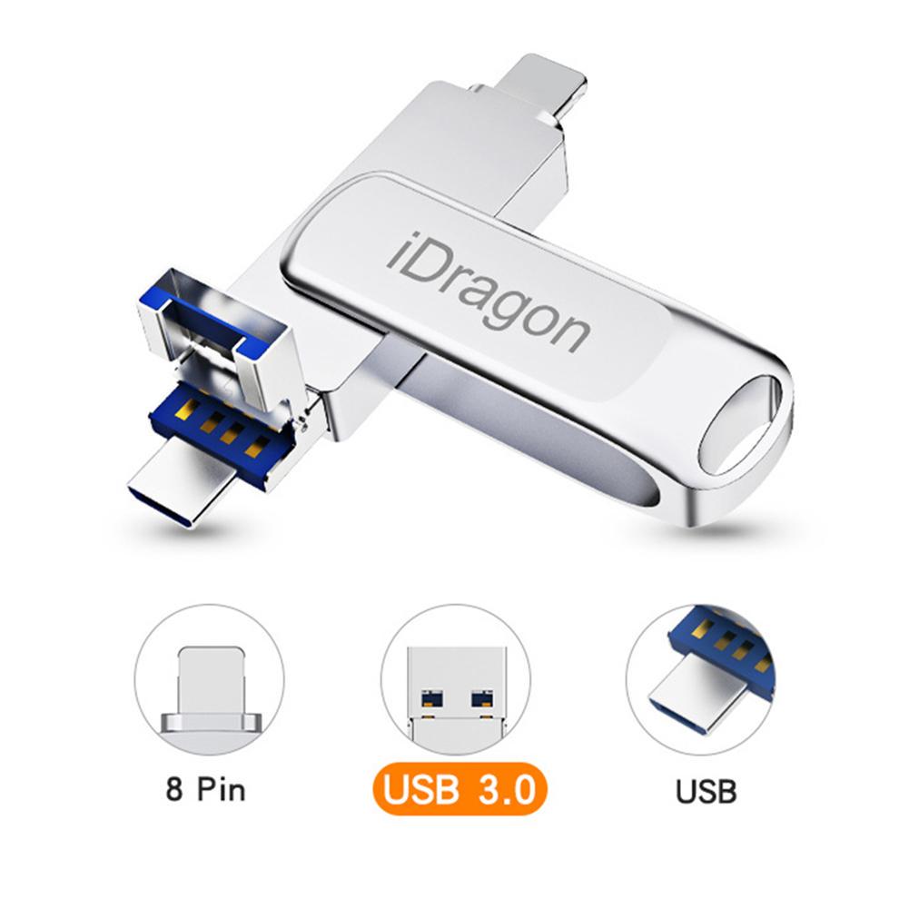 NewIDragon IDrive32G64G128G Super High Speed USB 3.0 แฟลชไดร์ฟ 3 In 1 ...