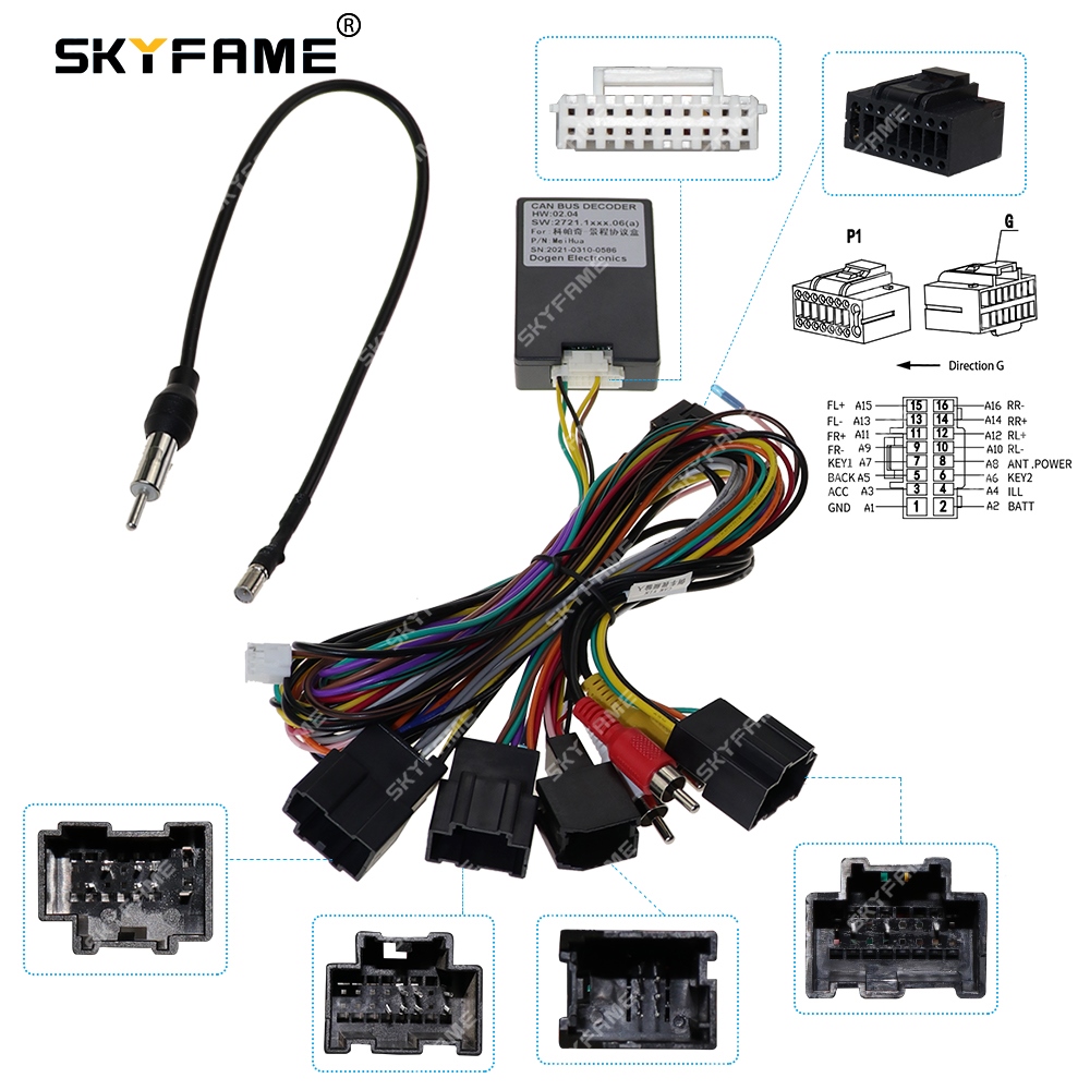 SKYFAME 16Pin Car Wire Harness Adapter Canbus Box For Chevrolet Aveo ...