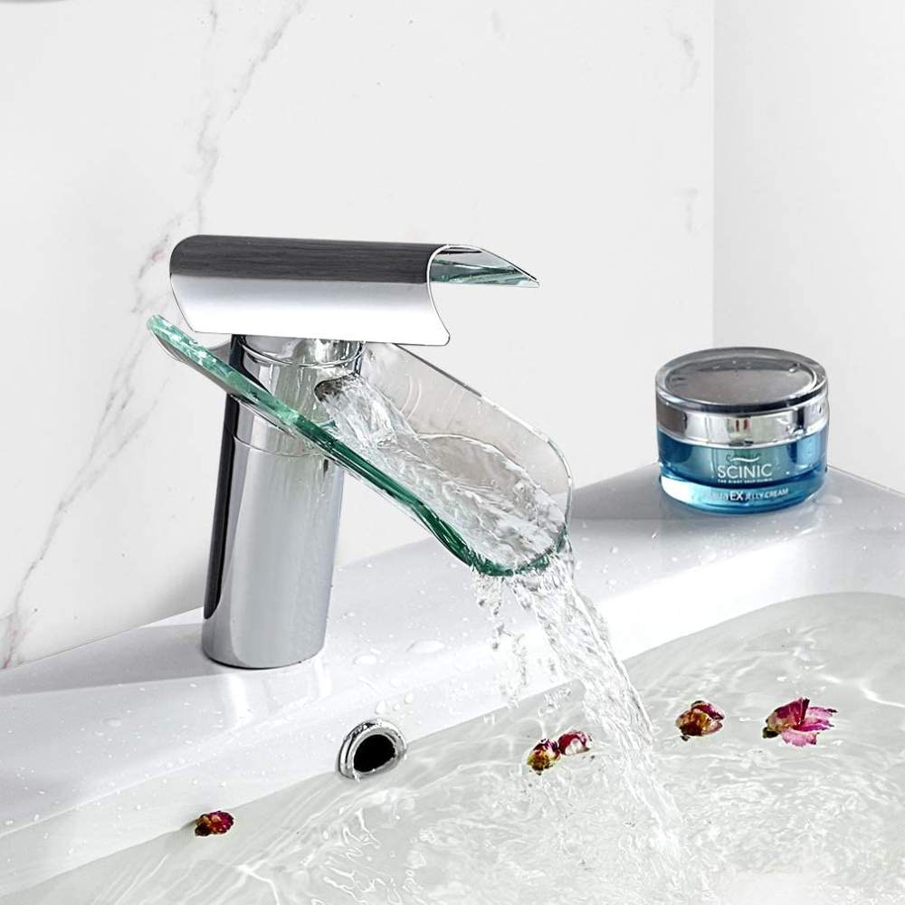NBOGBathroom tap, waterfall bathroom faucet, bathroom sink, single ...