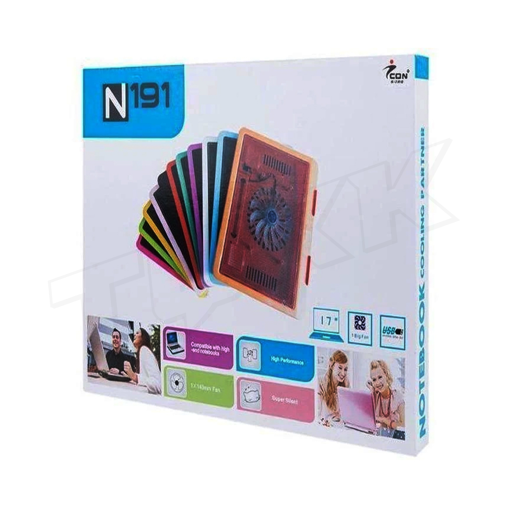 พัดลมโน๊ตบุ๊ค N191 พัดลมรองระบายความร้อน NOTEBOOK COOLINGPAD แผ่นระบาย ...