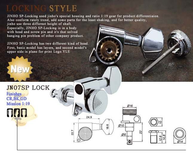 (มี 3สี/แจ้งใน Chat) Fortis FD-Lock โครเมี่ยม อย่างดี ลูกบิดกีตาร์โปร่ง แบบเหล็กตัน ตัวล็อคสาย ...