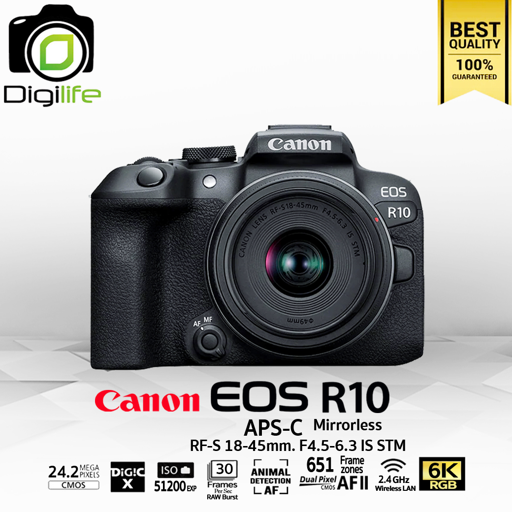 Canon Camera EOS R10 Kit RF-S 18-45mm. F4.5-6.3 IS STM - แถมฟรี LED ...