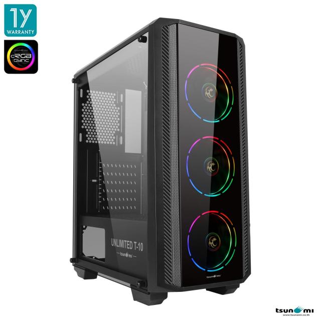 ลดราคา Tsunami Unlimited T-10 LED Fan Super ATX Gaming Case + Tsunami ...