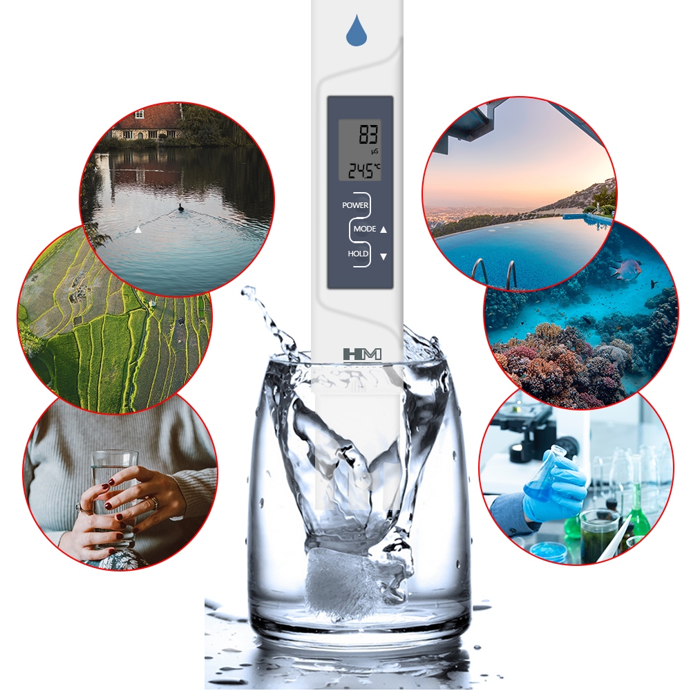 2 in 1 AP 2 EC meter HM Digital EC Temperature Water Quality With ...