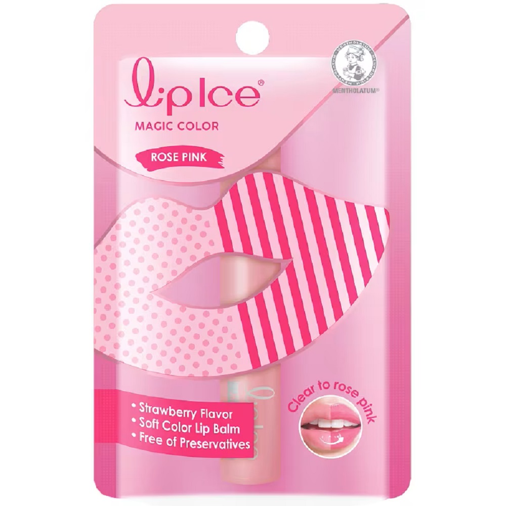 Mentholatum Lip Ice Magic Color Rose Pink 2G เมนโทลาทัม ลิปไอซ์ เมจิค ...