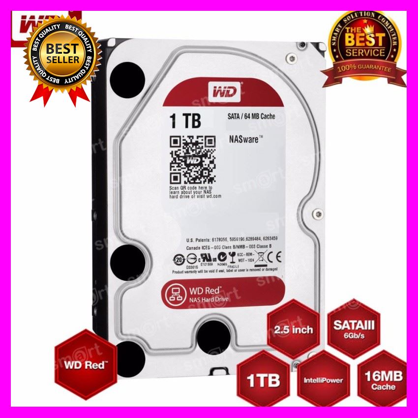 [ลด 59.-โค้ด SMART3M59] WD Red 1TB NAS Hard Disk Drive - WD10EFRX ...