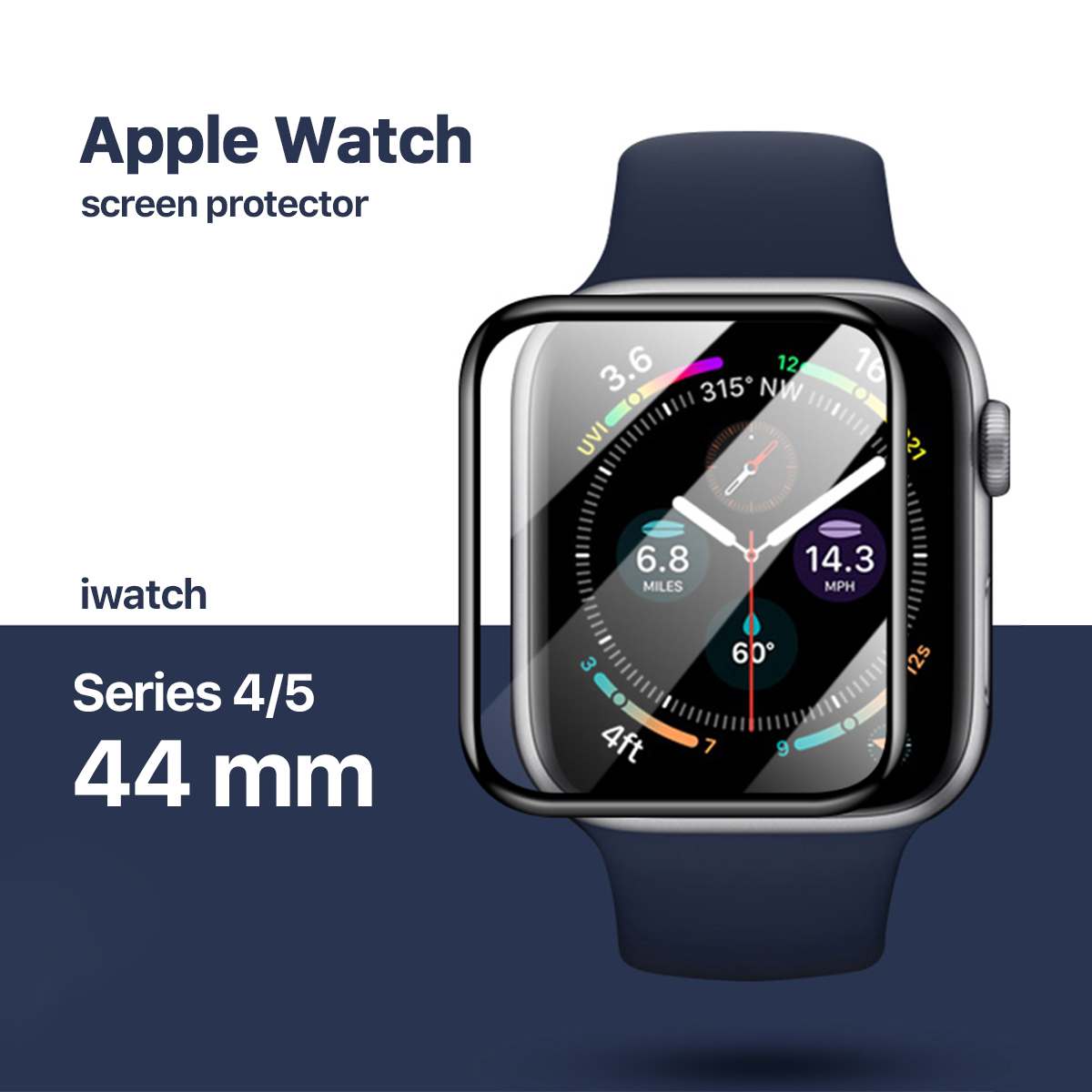 ฟิล์ม Apple Watch ฟิล์มกันรอย ตัวป้องกันหน้าจอกระจกนิรภัย 3 มิติ ฟิล์มติดนาฬิกา Apple watch ...
