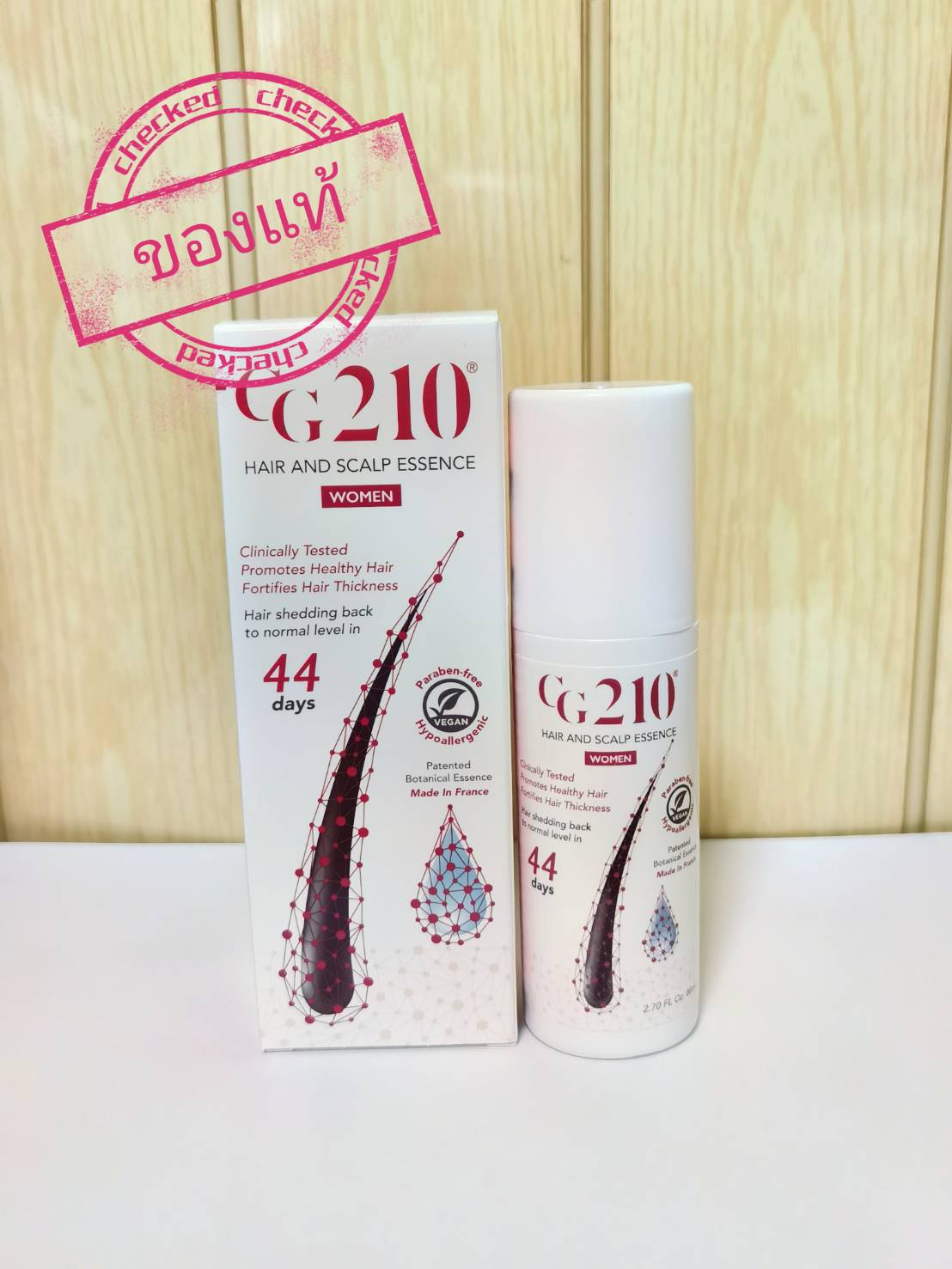 New Package CG 210 Women Hair and Scalp Essence ปัญหาผมร่วง ผู้หญิง 80 ...