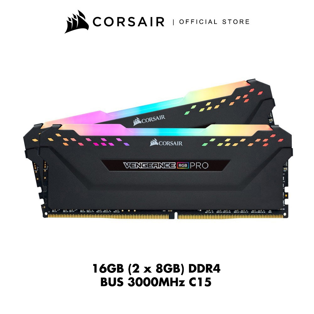 CORSAIR RAM VENGEANCE RGB PRO 16GB (2 x 8GB) DDR4 DRAM 3000MHz C16 ...