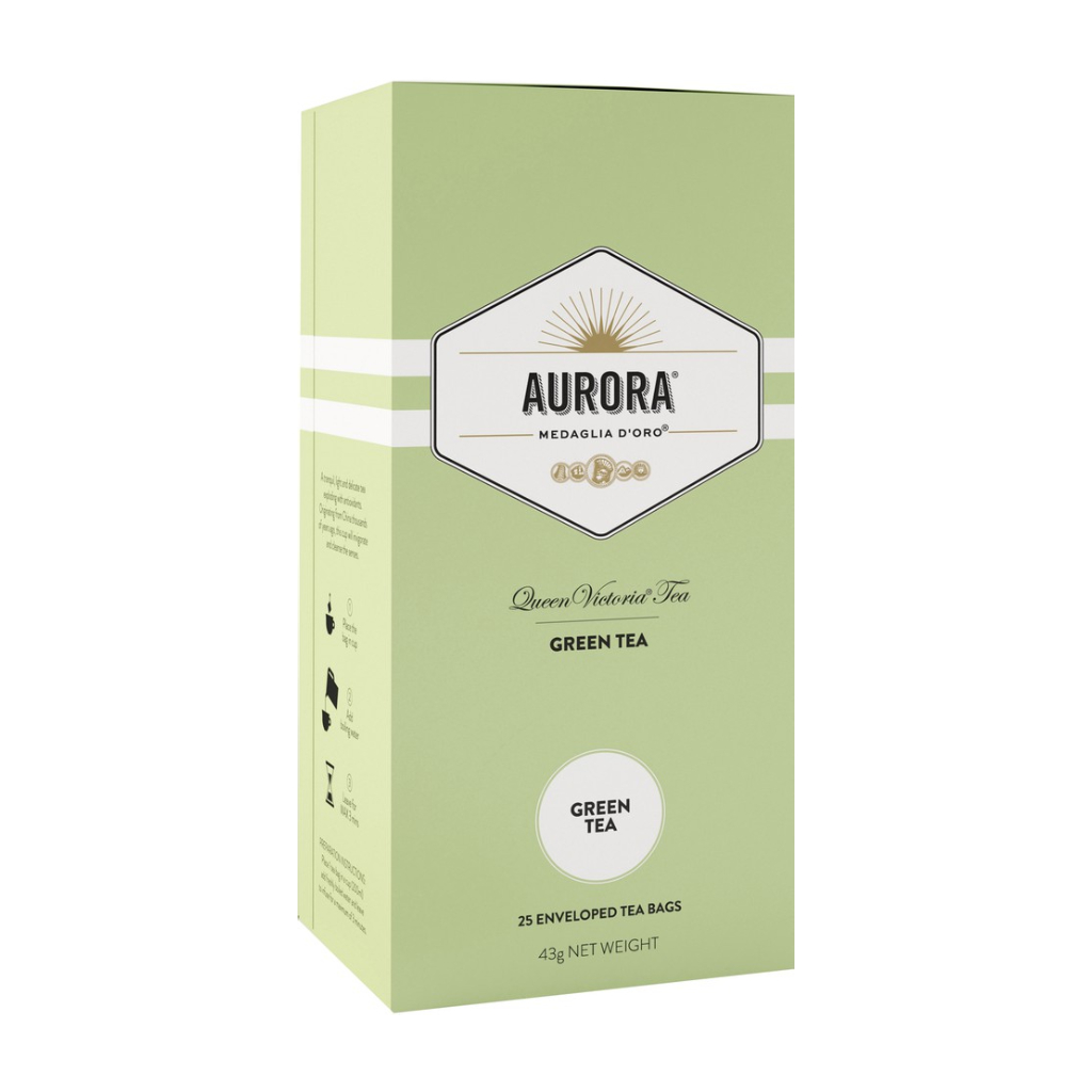 Aurora Tea Green Tea 43g 1 กล่อง 25 ซอง - MixASale