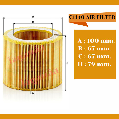 C1140 AIR FILTER กรองอากาศ อะไหล่ปั๊มลมสกรู | Lazada.co.th
