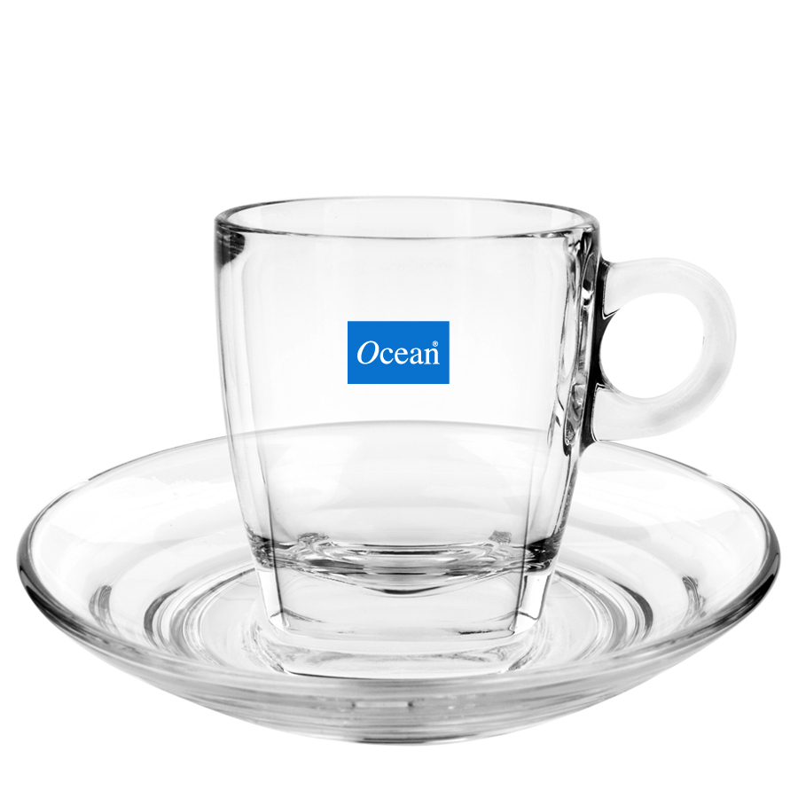 OCEAN แก้วกาแฟ CAFFE CAPPUCCINO 195 ML. & CAFFE SAUCER 5 3/4" (Pack of 2) - Ocean Glass - ThaiPick